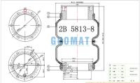 China Replace Shock Of Japanese Air Springs For Cars 2B130-2 With Natural DIA. 130 MM MAX DIA.145MM for sale