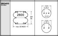 China Industrial Rubber Air Spring W01-358-3403 Shock For American Carrier 8003-009 for sale