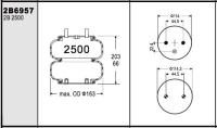 China W013586957 Firestone Double Convoluted Air Bags Number 255-1.5  Air Inlet 1/4 NPT for sale