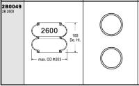China 4.6 lbs Industrial Air Spring Shock Bellows Number 224 0.2-0.8 M Pa Pressure Ability for sale