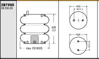 China FT 330-29 703 W01-358-7990 Industrial Air Spring For Watson & Chalin AS-0048 for sale