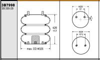 China W01-358-7998 Industrial Air Spring Firestone Contitech FT330-29 548 For Henrickson 00156 for sale
