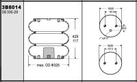 China W01-358-8014 Air Ride Springs By Firestone / Triple Convoluted Air Bag For Ridewell 1003588014C for sale