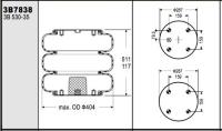 China Contitech FT 530-35 436 Industrial Air Spring W013587838 Triple Convoluted Air Bag for sale