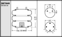 China 3B14-451 Industrial Truck Air Spring Shocks For Hendrickson Trailer S7853 for sale
