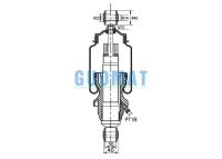 China Mercedes Cab Air Shock Absorber Suspension Air Springs 942 890 02 19 / 942 890 60 19 for Actros 1831-4148 Models for sale