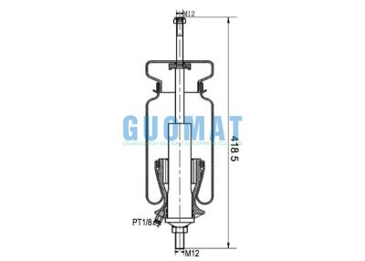 China 557001 Front Cab Air Shock Absorber For 1349840 / 1363122 Scania Cr - CP Series for sale