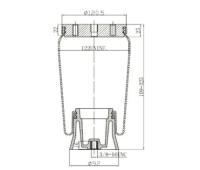 China Rubber and Plastic Medium Bellows Modified Airbag For Truck W21-760-9002 for sale