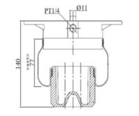 China Aluminium Rubber Air Spring Cushion Hino 700 Front 49710-3350 with Natural Rubber Construction and 1-Year Warranty for sale