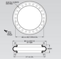 China W01-M58-6973 Industrial Air Spring Shocks Firestone Rubber Bellows NO. 126 For Large Equipment for sale