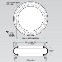 China Industrial Style Firestone Air Springs 138-1.5 High Strength Construction W01M586972 for sale