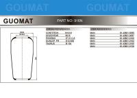 China 916N1 GUOMAT Air Helper Springs PHOENIX 1F21C-5 GOODYEAR 9015 For MAN 81.43601.0102 for sale