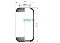 China Firestone W01-095-0375 Goodyear 55603 Bus Air Spring / 8013 Bus Air Bag Suspension for sale