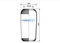 China 1R2A490305 Firestone Contitech 1421N Bus Air Spring / VOL-VO 1075290 Air Lift Suspension for sale