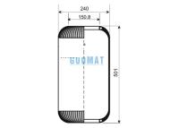 China GF Gomma 1S323-36 Bus Air Bag Suspension Lveco 41022620 AIRFREN 20876G KAISER MLF8199​ for sale