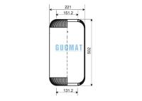 China 2709N ​Contitech Bus Air Spring , VOL-VO 9522709 DT 262437 Contitech Air Bags for sale
