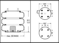 China W01-358-7855 Industrial Air Spring Contitech FT 530-35 522 GRANNING 7026 for sale