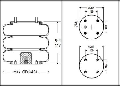 China W01-358-7855 Industrial Air Spring Contitech FT 530-35 522 GRANNING 7026 for sale