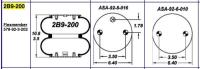 China Goodyear Air Spring 2B9-200 Original Rubber Air Spring Double Bellows 578923202 Refer to W01-358-6910 for sale