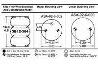 China 3B12-304 Original Air Spring Triple Convoluted Flexmember 578-93-3-100 for sale