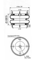 China ContiTech FD 210-22 PNP305450112 Industrial Air Spring 10x2 Steel Rubber Bellows Double Convoluted Air Bag for sale