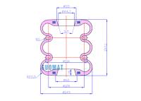 China 100-3 Yokohama Rubber Air Spring Cushion S-100-3R Double Acting Punch Machine for sale