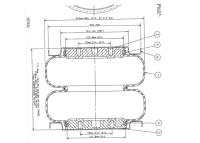 China 12 Months Warranty Industrial Air Spring Goodyear Original 2B8-850 Double Layer for sale