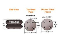 China 2B14-354 578-92-3-353 BWP M-3505 Goodyear Air Spring Bellow for sale