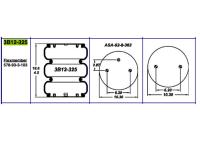 China 3B12-325 Industrial Air Spring Goodyear Triple Convoluted 578933103 for sale
