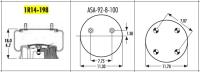 China Goodyear 1R14-198 Air Suspension Spring 287mm Top Plate 338mm Stroke Heavy Duty Truck Component for sale