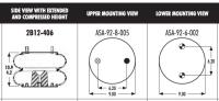 China 2B12-406 Double Convolution Air Spring 231mm Plate Diameter 81-305mm Stroke for Heavy Vehicle Suspension for sale