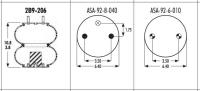 China 2B9-206 Goodyear Air Spring Bags FIRESTONE W013586905 CONTI FD200-19 315 for sale