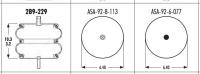 China 2B9-229 Goodyear Air Spring 578923211 CONTI FD 200-19 505 Firestone W013586897 for sale