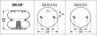 China 2B9-239 Goodyear Double Convoluted Air Bag For Ridewell 1003586902C for sale