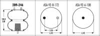 China Firestone W01-358-6932 2B9-246 Goodyear Air Spring for sale