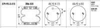 China Goodyear 2B6-535 Air Spring with 160mm Stroke and 178mm Maximum Diameter - Aluminum Alloy Construction for sale