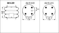 China 3B14-359 Goodyear Triple Convoluted Air Bags  578933350 for sale