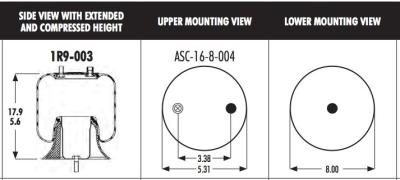 China Goodyear 1R9-003 Suspension Airbags Rolling Lobe Bellows 566-18-3-004  566-16-7-021 for sale