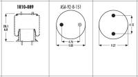 China 1R10-089 Goodyear Air Spring Super Cushion Bellows NO. 566-22-3-021 For 10530087 for sale