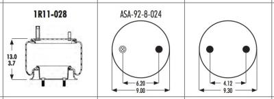 China Goodyear 1R11-028 Stemco Air Spring NO. 566223021 For TOYO TRL230H360382 for sale