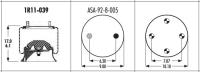 China Goodyear 1R11-039 Rolling Lobe Air Spring 566-22-3-143 | 6.1-17 Inch Height Range | Heavy Duty Truck Suspension for sale