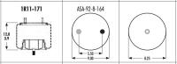 China Goodyear 1R11-171 Air Bag Bellows NO.566-22-3-057 For 8003003 for sale