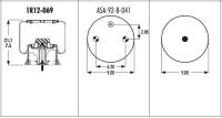 China 1R12-069 Truck Air Springs 566243038 FIRESTONE W01-358-9069 for sale