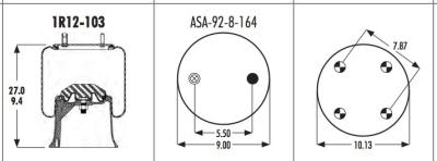 China Goodyear 1R12-103 Air Spring Bellows - 9.4-27