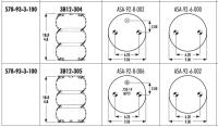 China 3B12-304 Goodyear Air Spring Triple Convoluted Cross To Firestone W01-358-8013 for sale