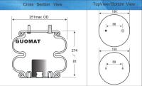 China W01-358-7892 Firestone Air Spring W013587892 For Ridewell 1003587893C for sale