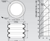 China W01-358-7306 Firestone Industrial Air Spring Screw Holes Two Ply for sale
