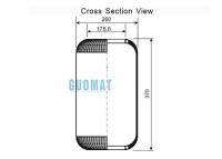 China V1E26 Bus Air Spring Bellows Suspension System - 260mm Design Height, 37.2kN Load Capacity for BOVA Public Buses for sale