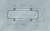China Vibracoustic V1B20 Single Convoluted Air Spring 305mm Max Diameter 23.75kN Load Capacity for sale