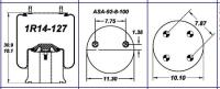 China 1R14-127 Goodyear Air Spring Flexmember 566-28-3-031 FIRESTONE W01-358-9264 For Hendrickson S13122 for sale